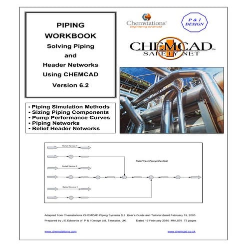 PIPING WORKBOOK CHEMCAD | PDF