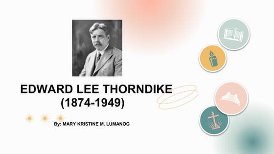 CONNECTIONISM THEORY OF EDWARD THORNDIKE | PPTX