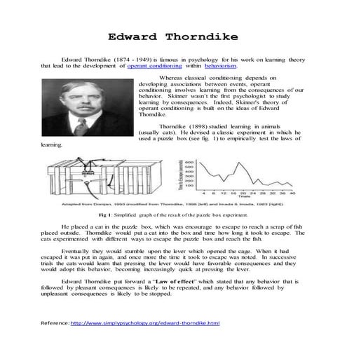 Edward thorndike by sheena bernal | DOCX