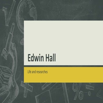 Edwin hall | PPT