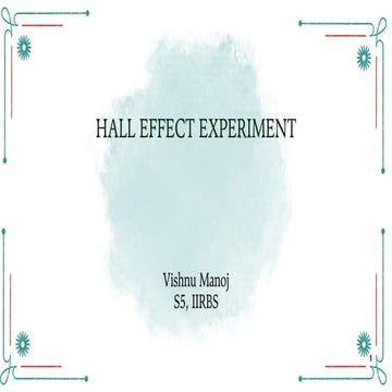 Hall Effect Experiment | PDF