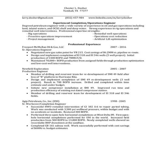 larry_dosher opengr resume | DOCX