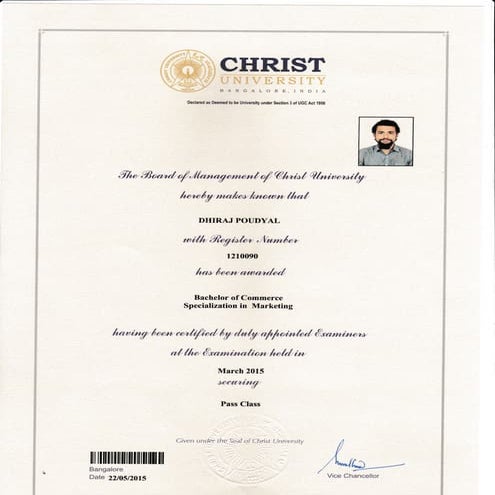 Dhiraj_Bachelor Degree | PDF