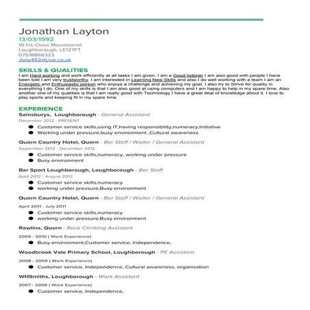 Bennelyne c.v. 2016 | DOCX