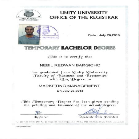 Degree certificate | PDF