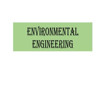 Introduction on Environmental Engineering | PPTX