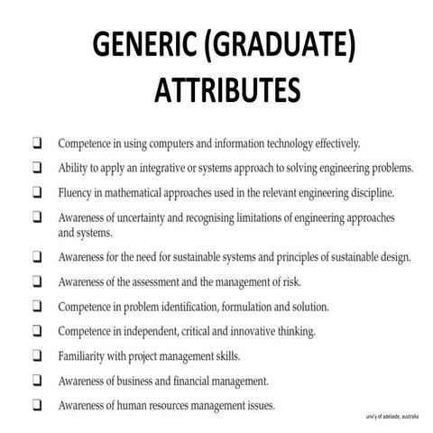 Generic (Graduate) Attributes | PPT