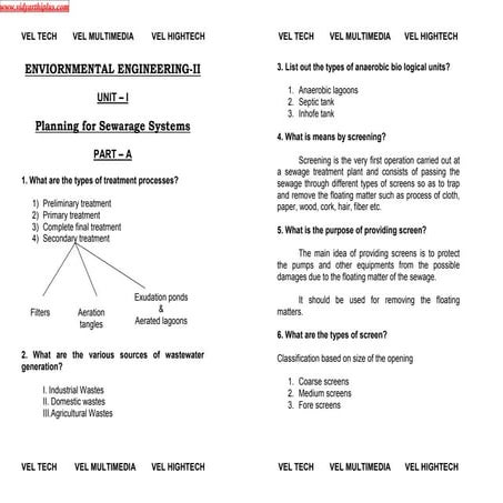Environmental engineering 2 1st unit | PDF