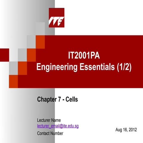 Ee1 chapter7 cells | PPT