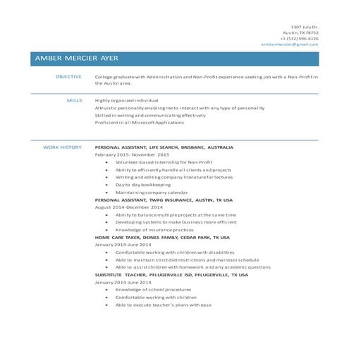 Amber Ayer Resume | DOCX