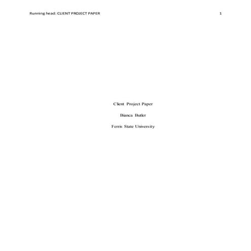 client project paper | PDF