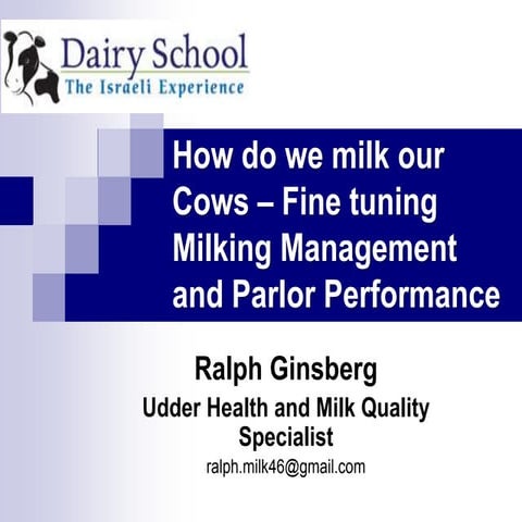 How we milk our cows | PPTX