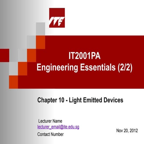 Ee2 chapter10 led | PPT | Consumer Electronics | Technology & Computing