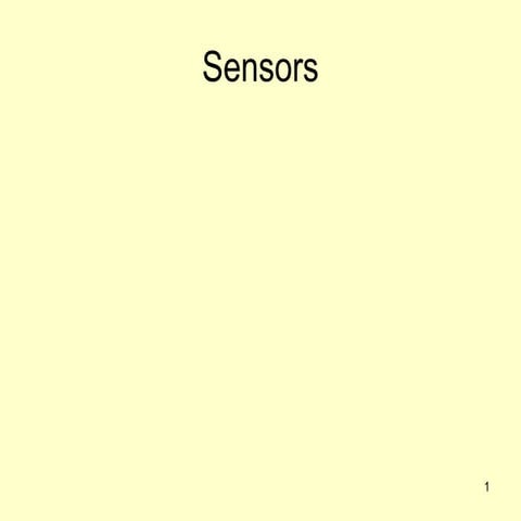 Sensors and Actuators - Presentation with diagrams | PPT
