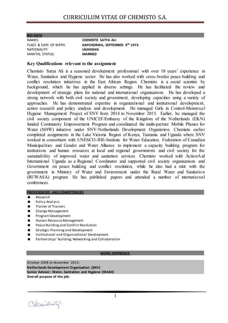 Nigussie Yisma_CV (2016updated) | PDF