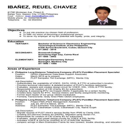 Reuel Ibanez resume' new | PDF