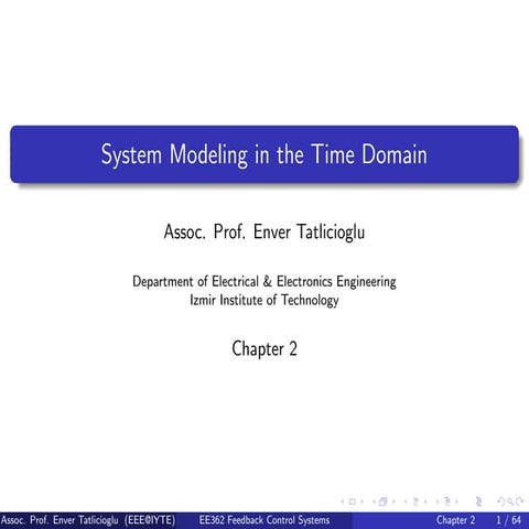 EE362-Ch2.pdf - Feedback and Control Systems | PDF