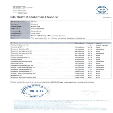 IMM transcript | PDF