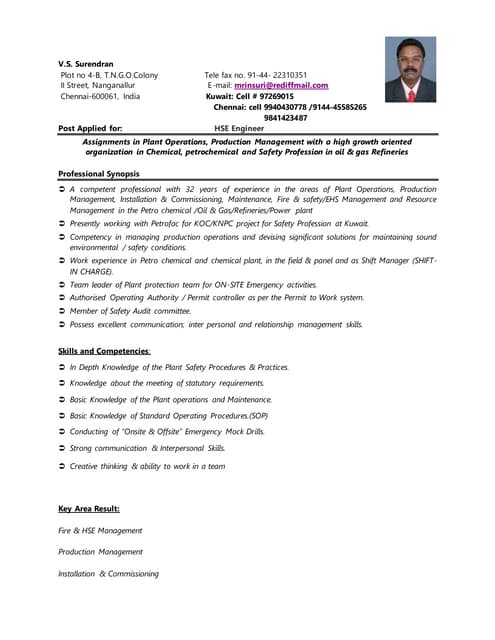 Aramco Approved HSE-M CV | PDF