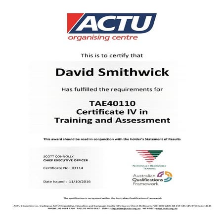 TAA-Cert IV | PDF