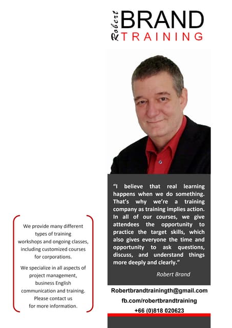 Robert Brand Training presentations