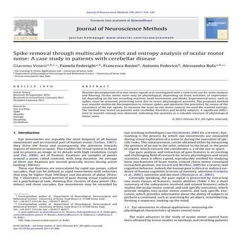 Spike removal through multiscale wavelet and entropy analysis of ocular ...