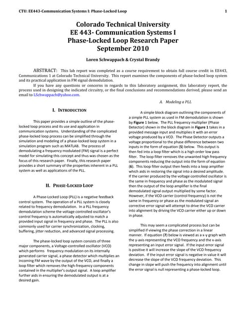 Phase Locked Loop Pll Pptx Digital Audio Computer Software And Applications