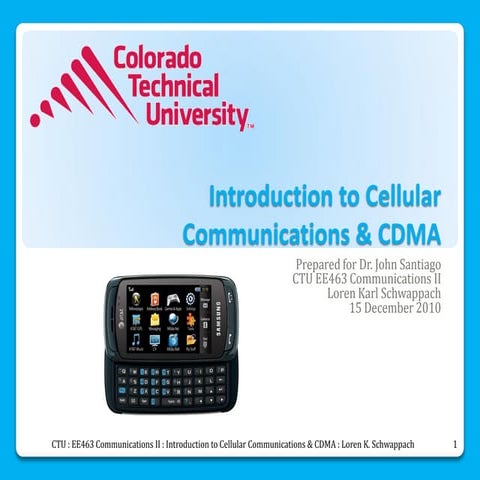 Ee463 cellular comm & cdma - comm 2 presentation - loren schwappach | PDF | Computer Networking ...