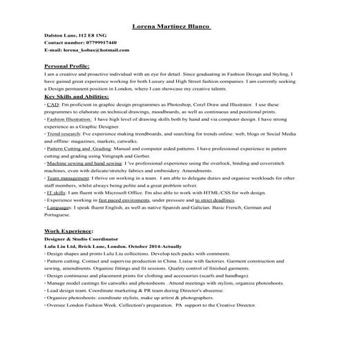 Fernanda Navarrete Resume 2015 | PDF