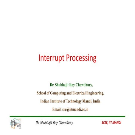 Interrupt Processing in Embedded systems | PPT