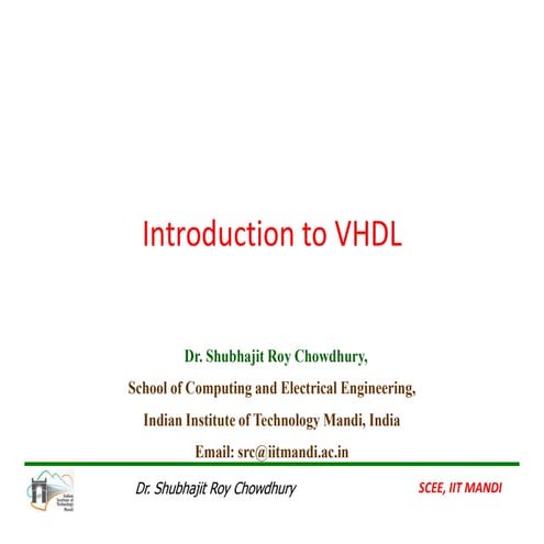 Introduction to Very High Speed Integrated Circuit Hardware Descriptive ...