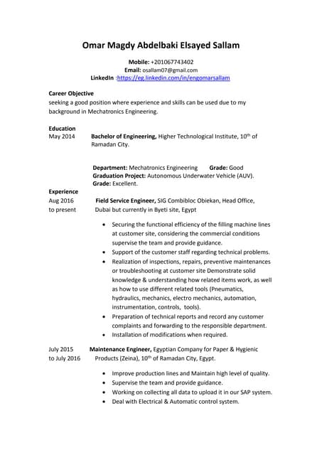 ENG Mohamed Mostafa El-Sayed | PDF