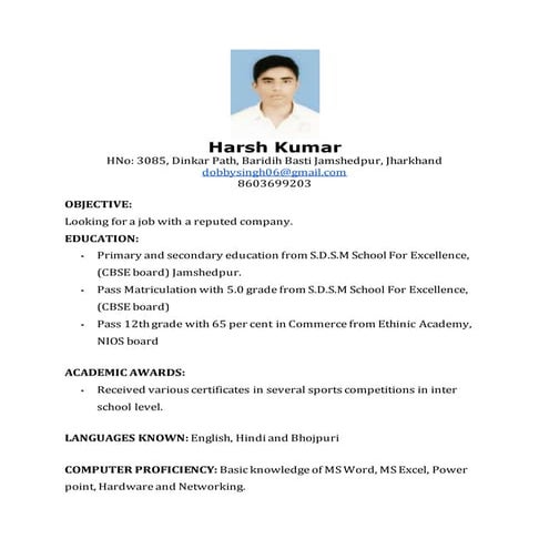 Harsh CV | PDF