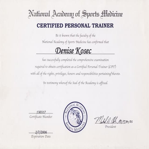 NASM 2006 trainer certification | PPT