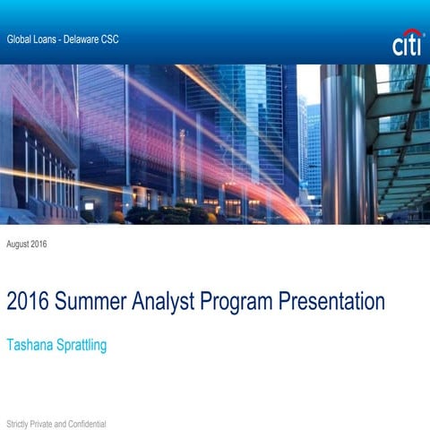 SPRATT 2016 Summer Analyst Program Presentation | PPT