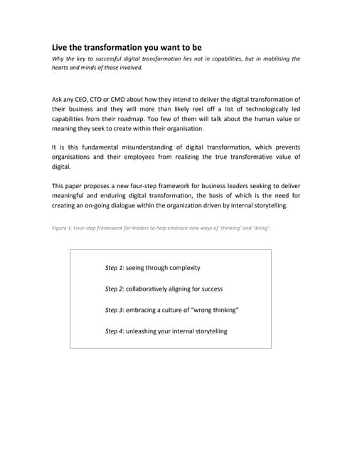 A Step-by-Step Guide To Digital Transformation | PDF