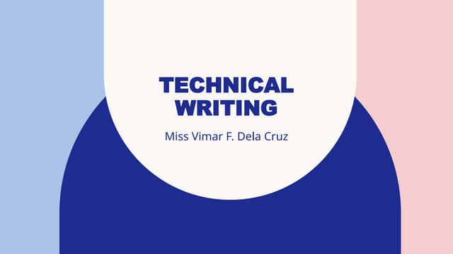 FIVE TRAITS OF TECHNICAL WRITING and so on | PPTX