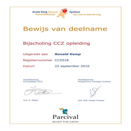 Certificaat CCZ | PDF