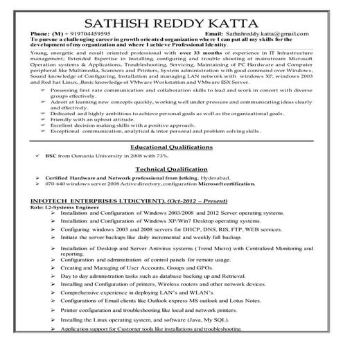 Resume - Jagadeesh | DOC