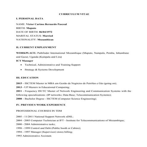 CV English New 2015 | DOC