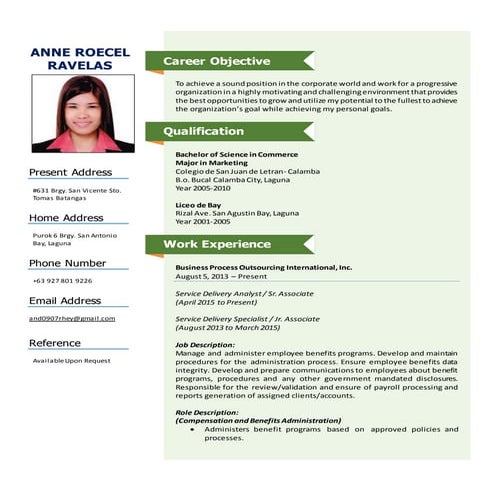 anne resume new format | DOCX