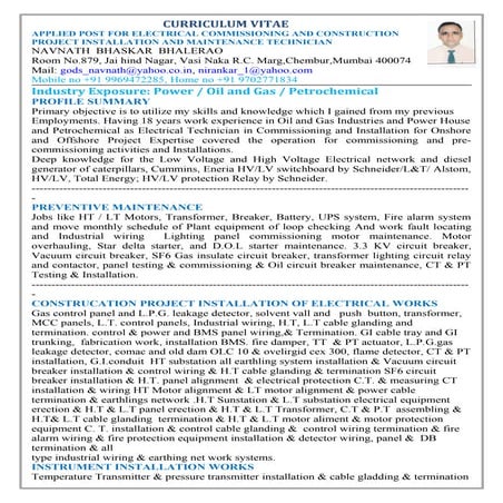 NAVNATH UPDATED CV | DOC | Radio Control | Hobbies & Interests