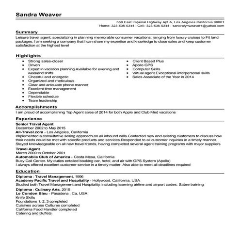 Sandra Weaver Resume 1 | PDF