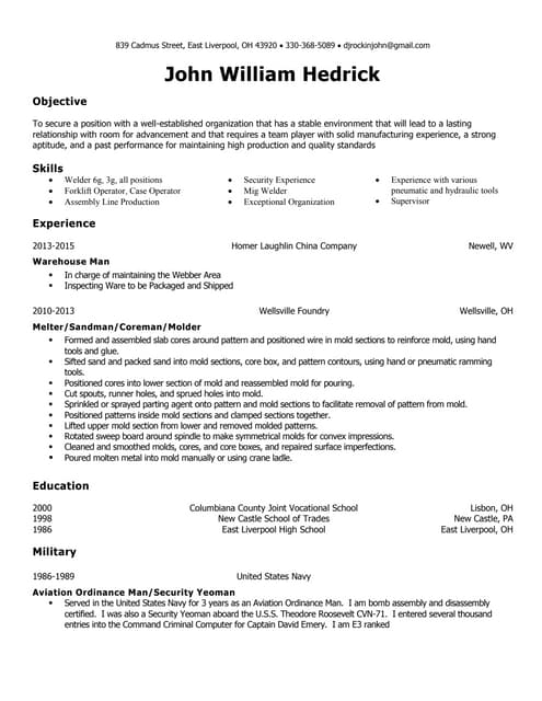 John A resume | DOCX | Logistics | Business