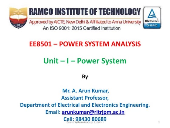 Introduction to power system analysis | PDF | Power and Energy Industry | Industries