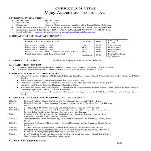 CV 12..2015 | Medical Health