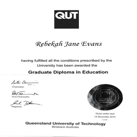 Dip Ed Certificate | PDF