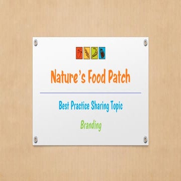 INFRA Best Practice Sharing Topic ~ Branding | PPT