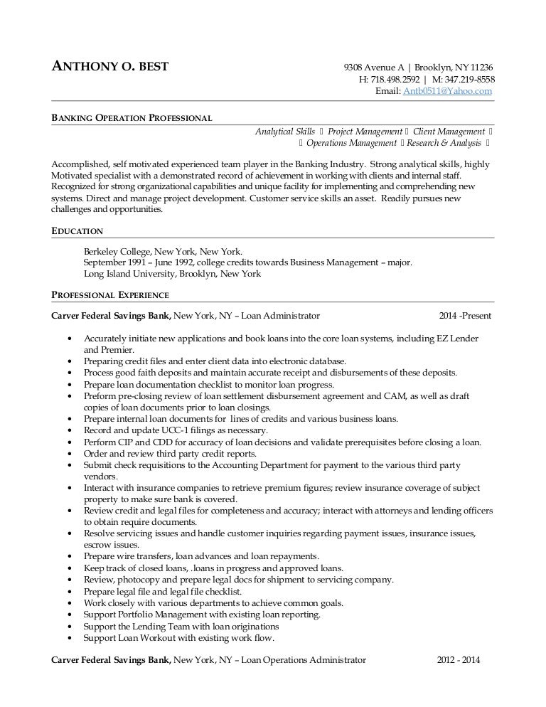 Anthony O Best Resume August 24, 2016