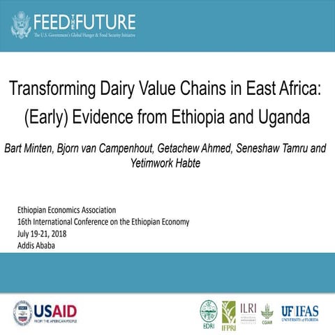 Transforming Dairy Value Chains in East Africa: (Early) Evidence from ...